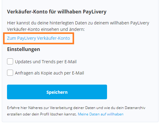 Wie kann ich meine bei Paylivery hinterlegten Daten ändern? – willhaben ...